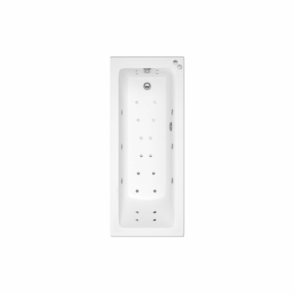 Rutland Single Ended Bath with 14 Jet Whirlpool System and 12 Jet ...