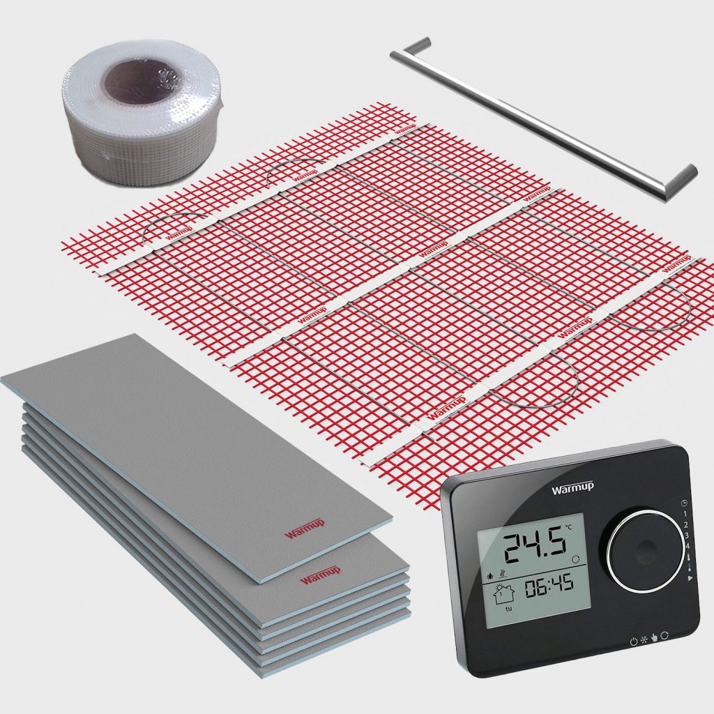 1sqm Electric Underfloor Heating Kit with Tempo Thermostat & Heated ...