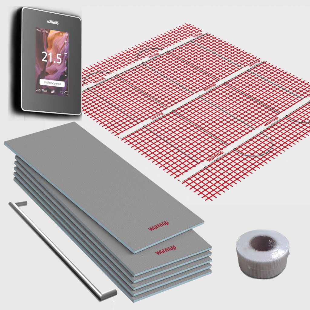 5sqm Electric Underfloor Heating Kit with 6iE WiFi Onyx Black ...